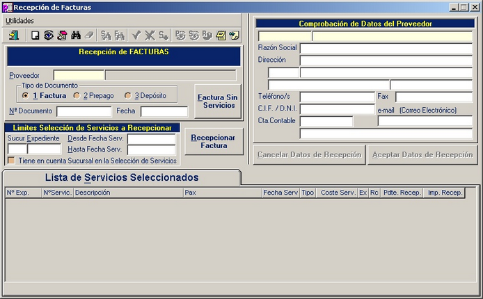 Recepción de Facturas de Proveedor