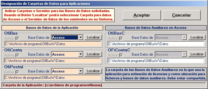 Localización de Bases de Datos.